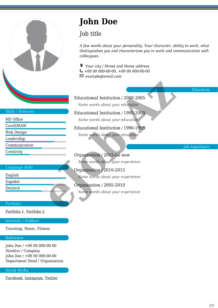 CV hazırlama. Pulsuz