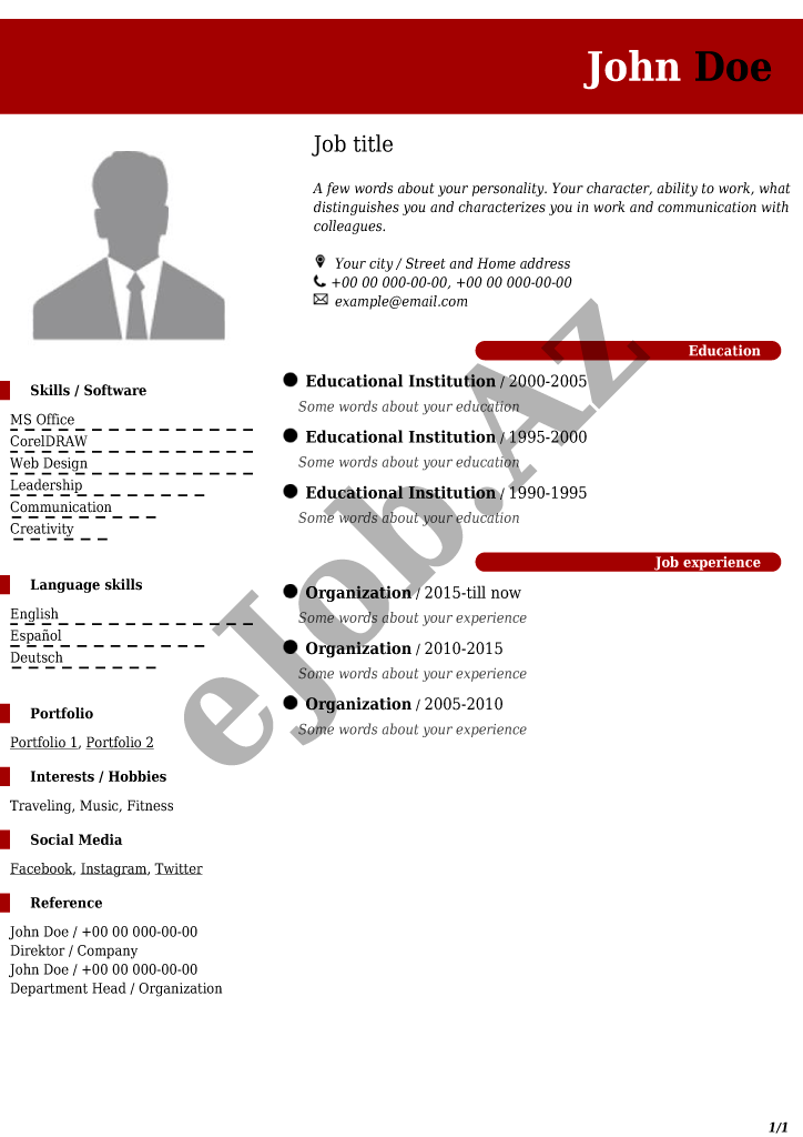 CV hazırlama, pulsuz PDF yarat